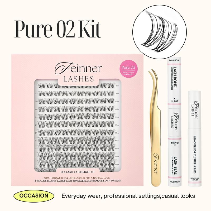 feinner New DIY Lash Cluster Kit Invisible Band Long Lasting Waterproof ...