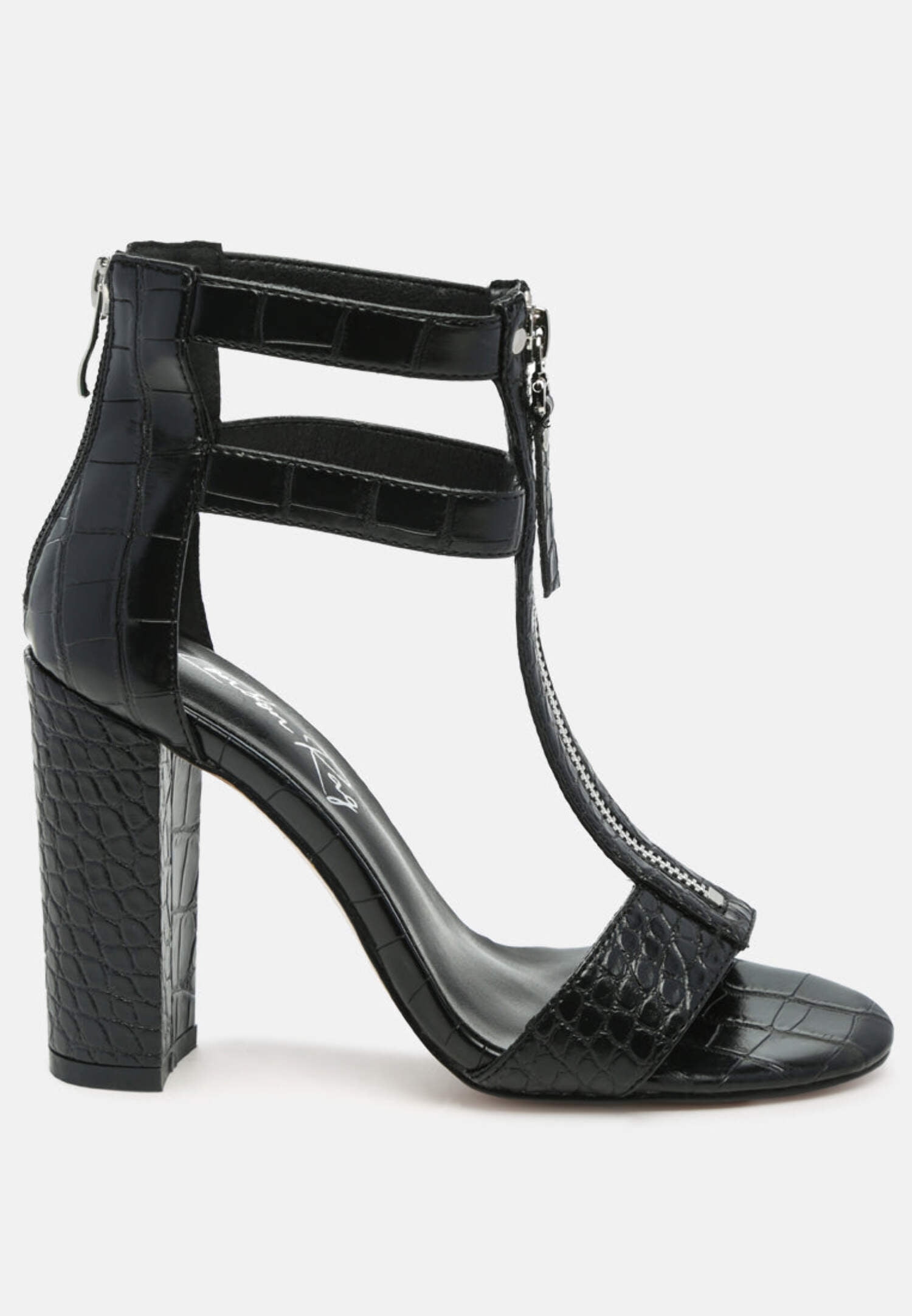 Felicity Zip Up T Strap Sandals - Walmart.com