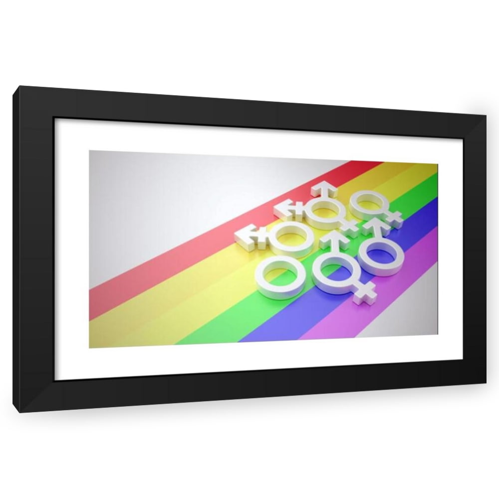 felipe millan 28x15 Black Modern Wood Framed Wall Art Titled - Gender ...