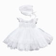 felwors Newborn Baby Girls White Christening with Bonnet Newborn ...