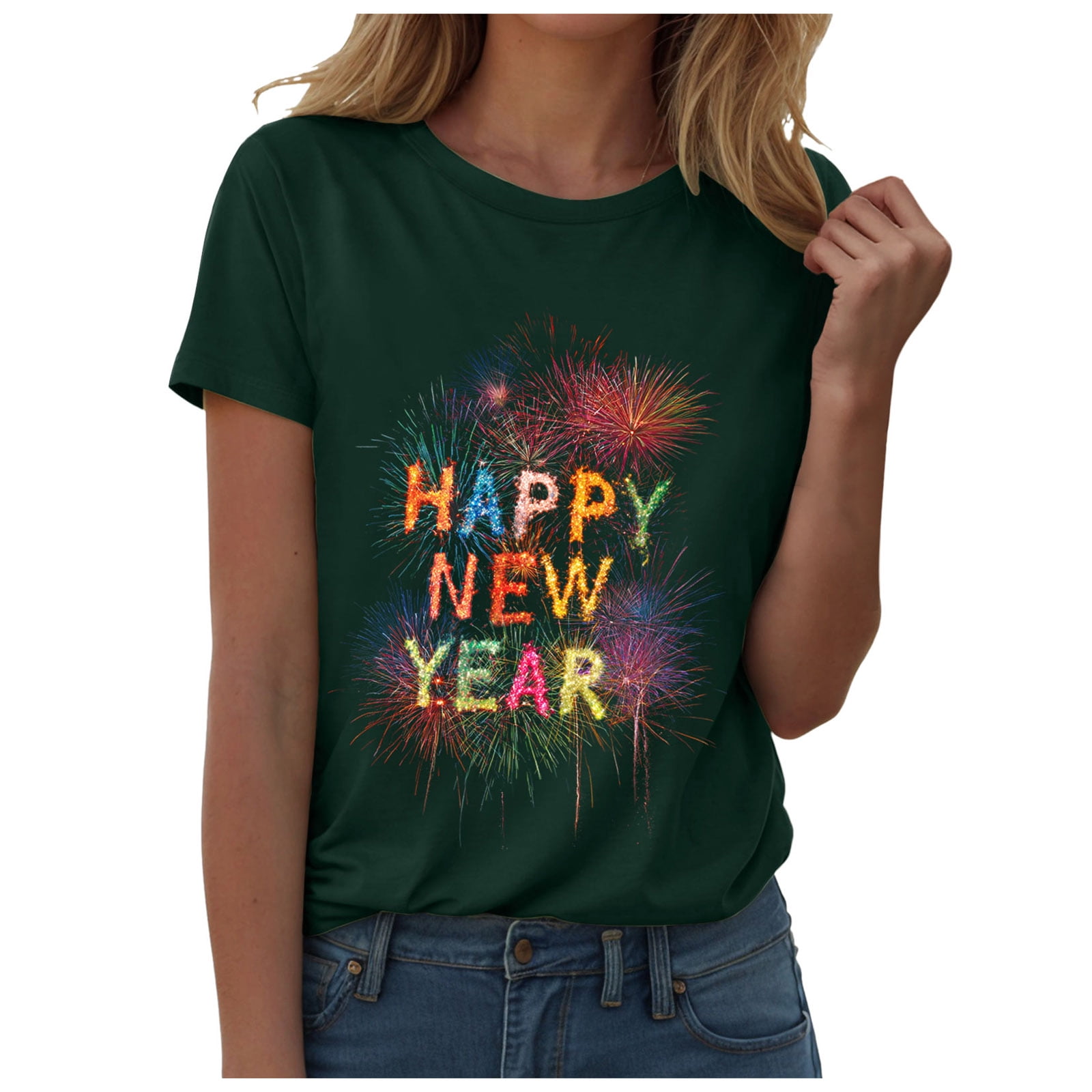 felwors Happy New Year Shirt for Women 2026 New Years Eve T-Shirt ...