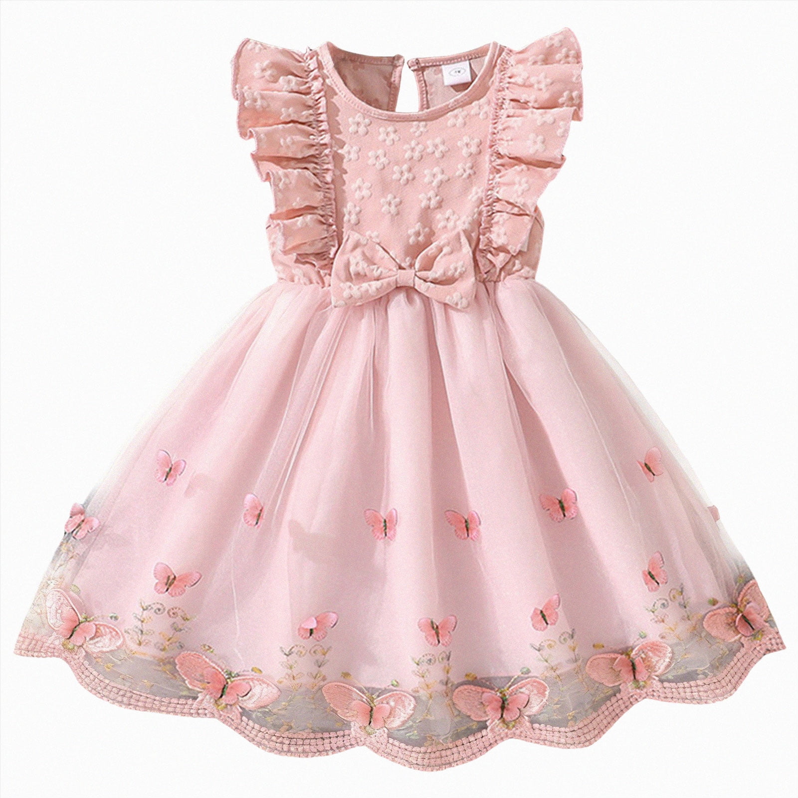 felwors Toddler Girls Tutu Flutter Sleeve Tulle Kids Summer Clothes ...