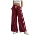 felwors Women's Baggy Track Pants Side Striped Drawstring Waist Y2K ...