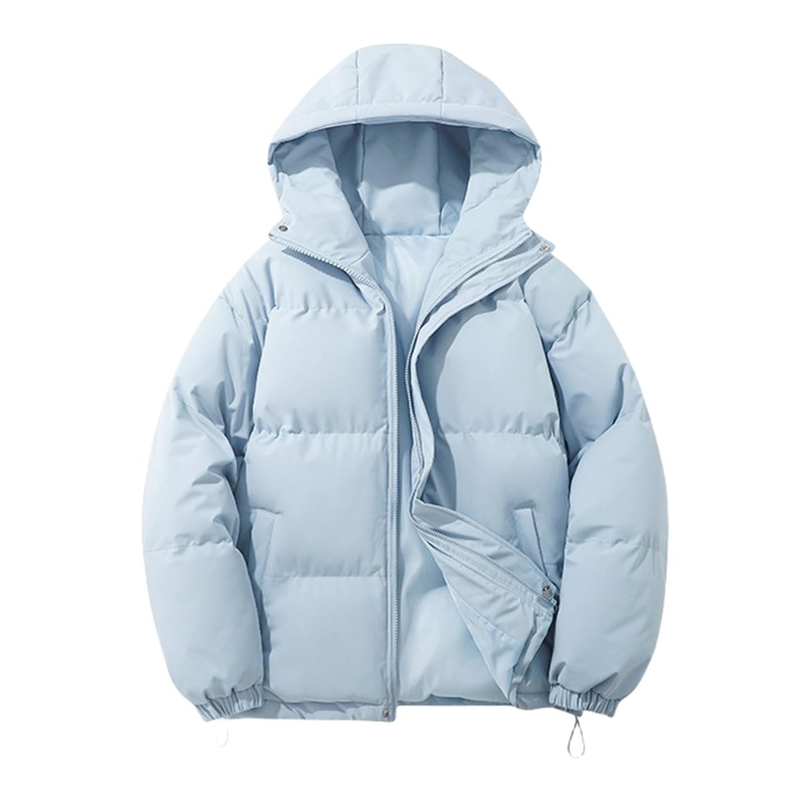 felwors Women's Oversized Quilted Lightweight Baggy Zip Up Puffer ...