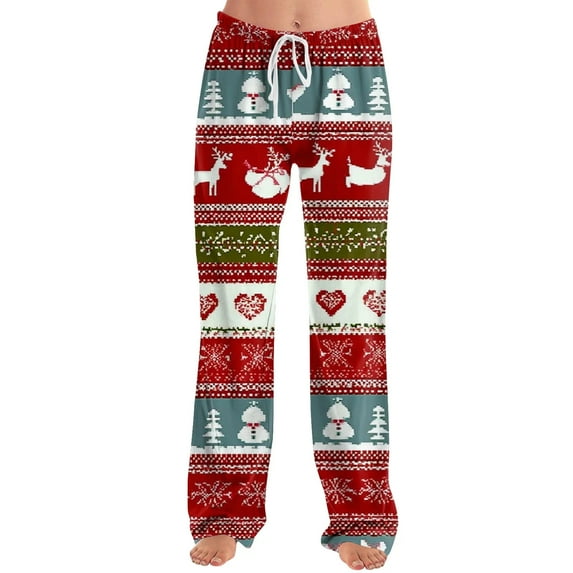 felwors Women's Pajamas Pants Plaid Stretch Casual Loose Comfy Pants ...