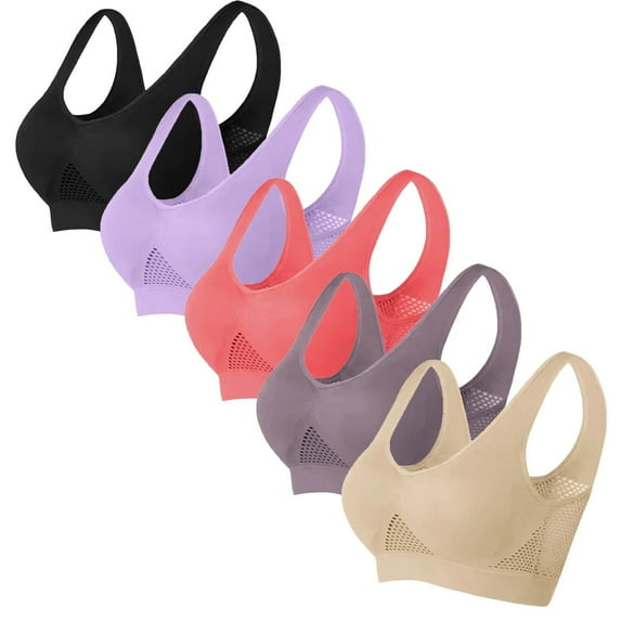 felwors Women's Soft Push Up Wireless Sports Bra - Breathable Daily ...