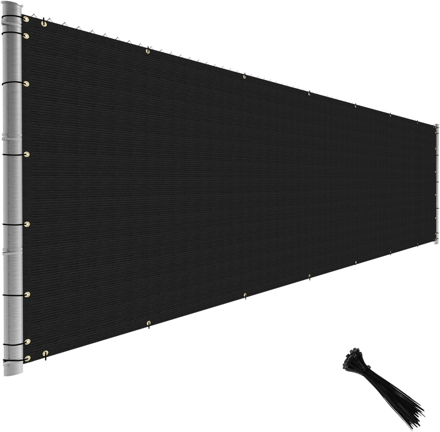 **fence privacy screen black 6 feet x 60 feet outdoor shade cloth with ...