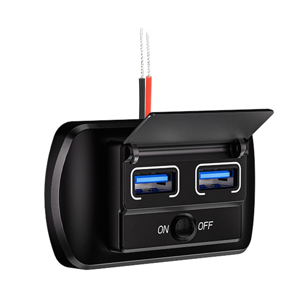 fengchenda 12V Usb Car Charging Adapter Panel Wall Mount Double Usb ...