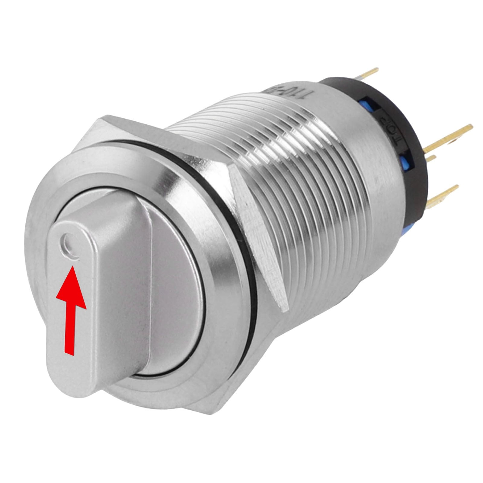 fengchenda 19Mm Rotary Switch Latching 3 Position 2No2Nc 110-220V Push ...