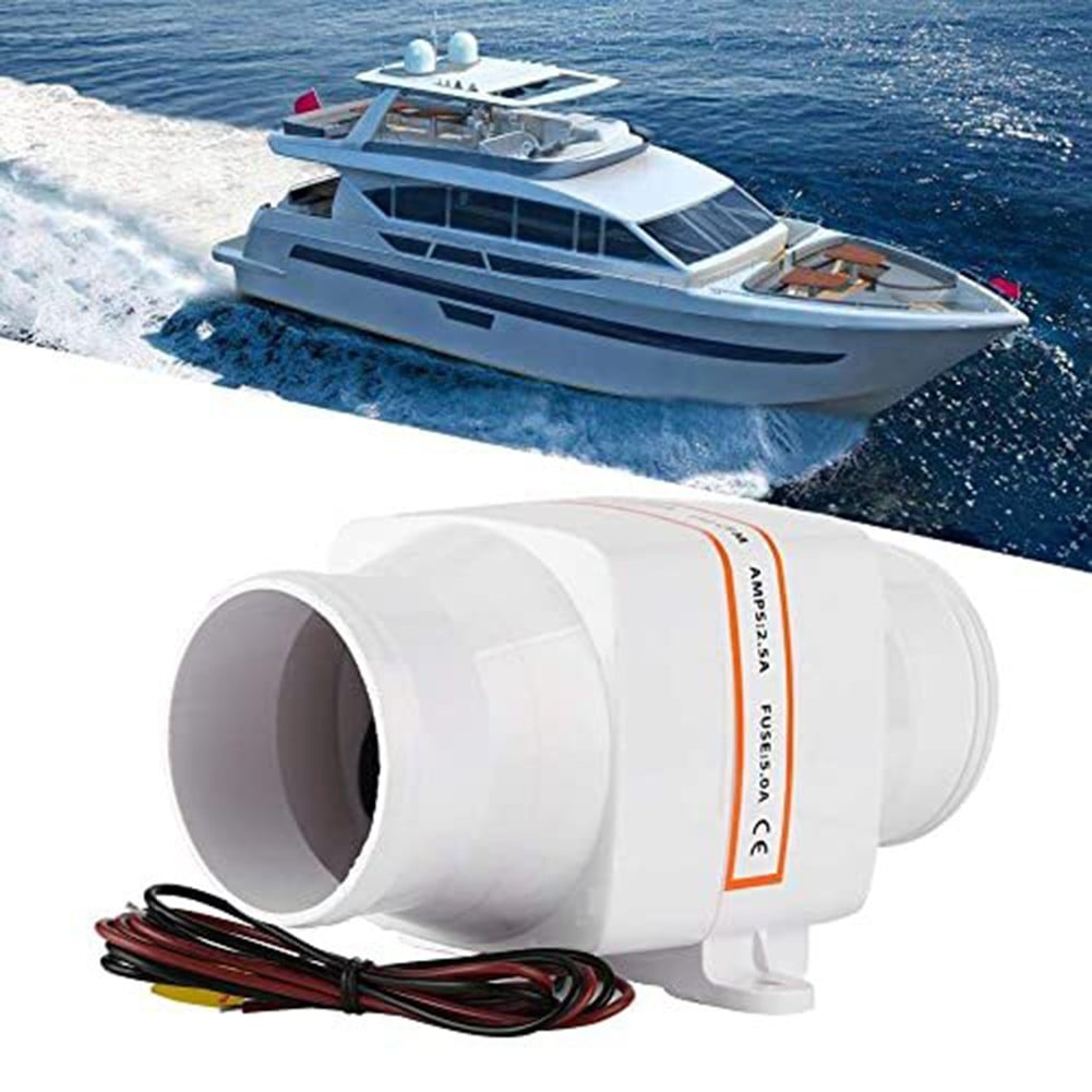 fengchenda 1Pcs 24V Dc Inline Air Blower 3 Inch Marine Bilge Air Mute ...
