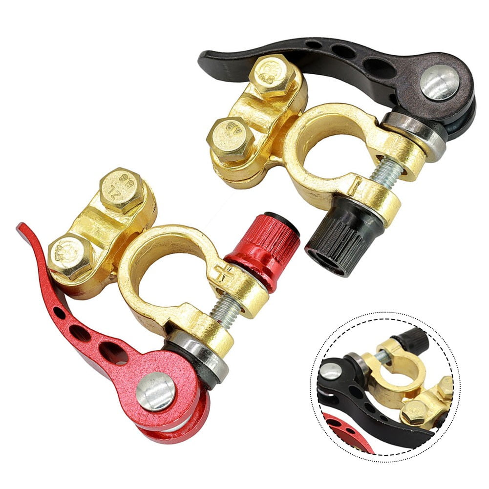 fengchenda 2Pcs Car Battery Terminal Connector Top Post Positive ...