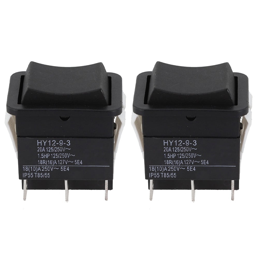 fengchenda 2Pcs For Hy12-9-3 On Off On Rocker Switch 125/250V 18/20A ...