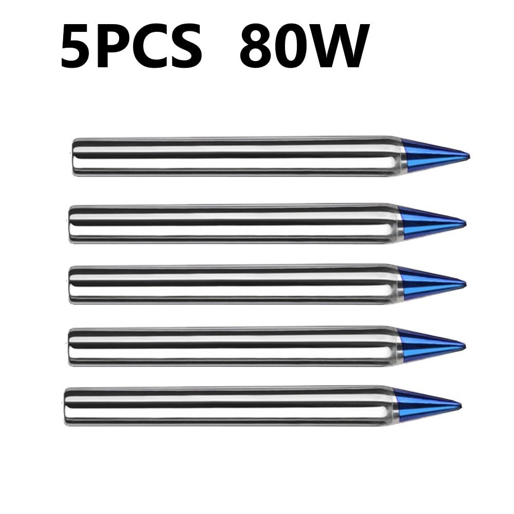 fengchenda 5Pcs 30W-150W Copper Soldering Iron Tips Set Free Solder ...