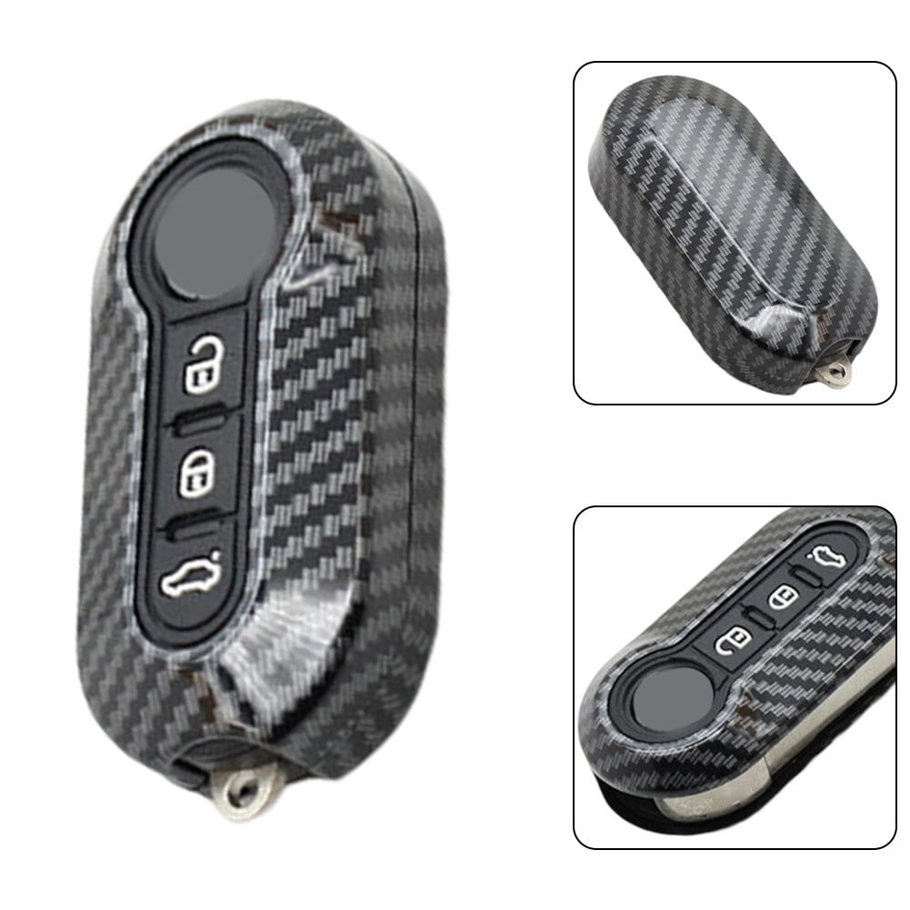 fengchenda Carbon Key Case Key Cover For Fiat 500 For Ducato For Abarth ...
