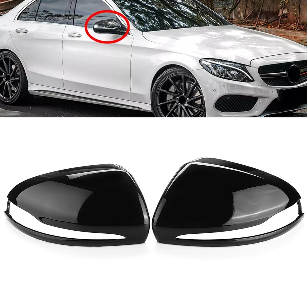 fengchenda For Mercedes Gloss Black Lhd Side Mirror Cover Cap C W205 E ...