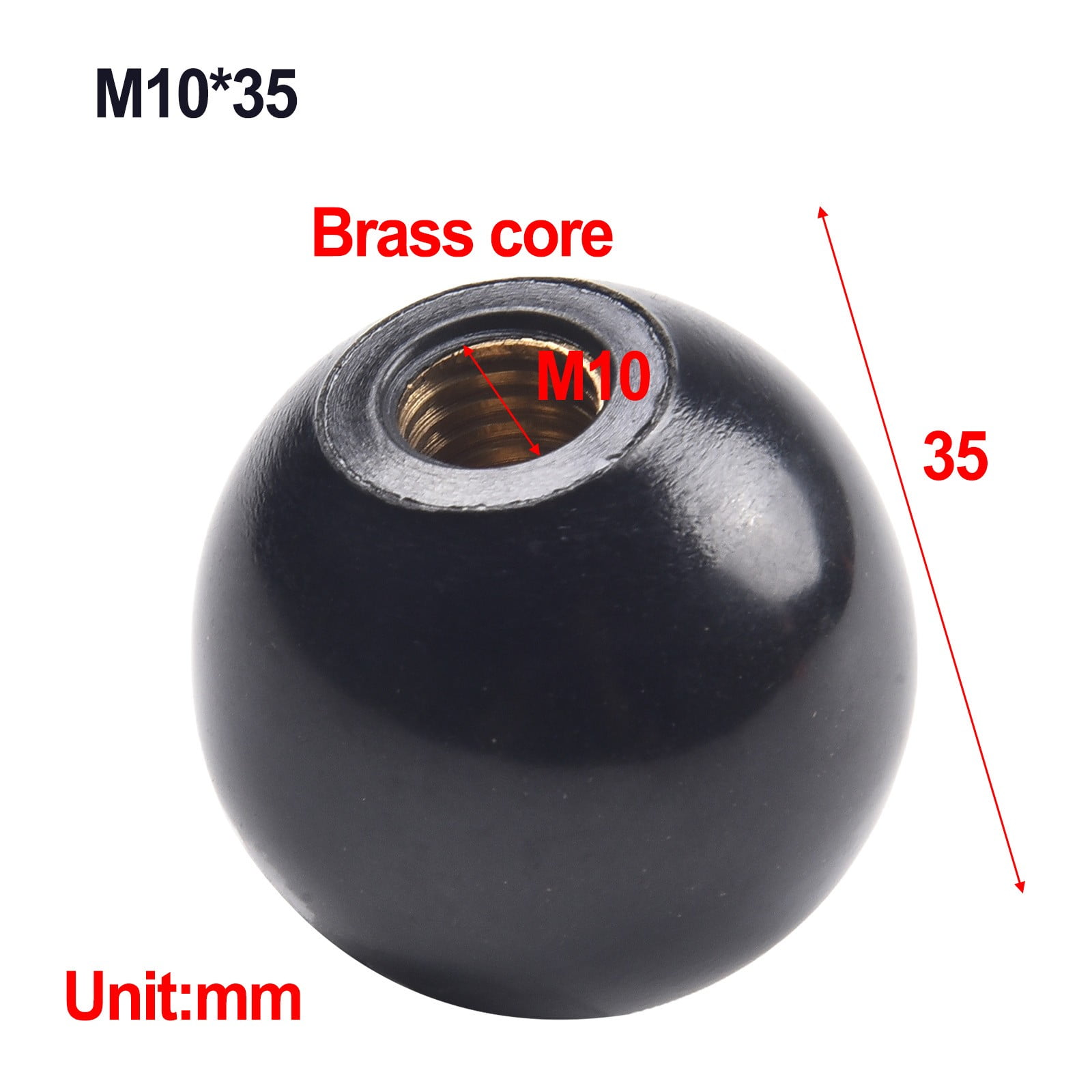 fengchenda Machine Tool Handle Ball Nut Thread Bakelite Ball Brass Core ...