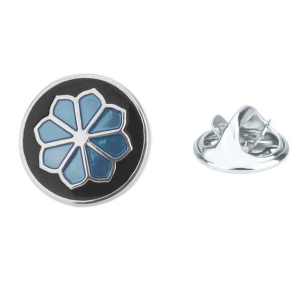 fenteer 4xVintage Black Blue Lotus Flower Lotus Enamel Lapel Pin Collar ...