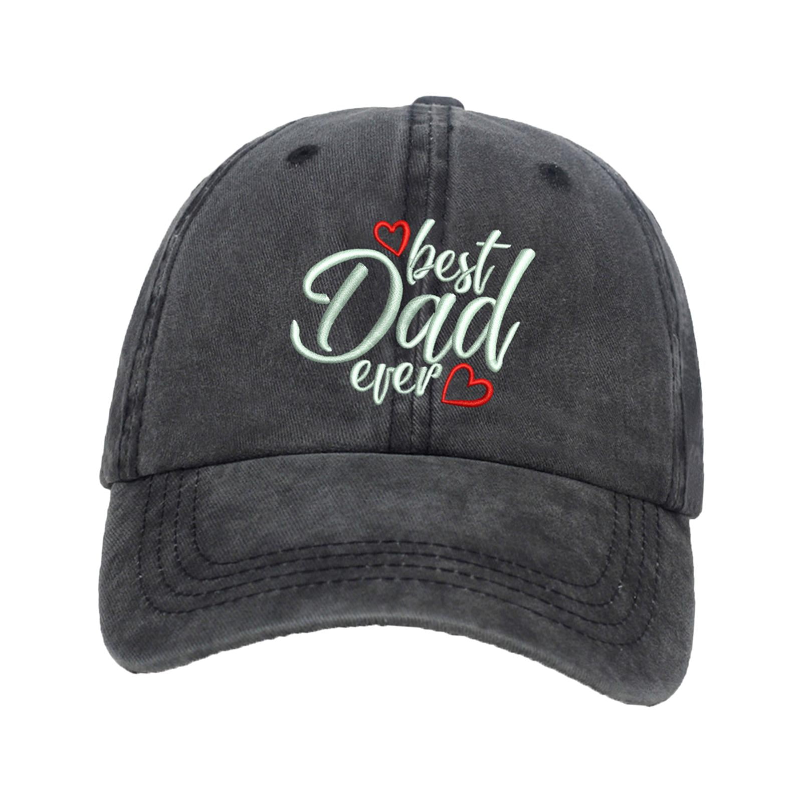 fenteer Best Dad Ever Embroidered Baseball Hat Sun Visor Hat for Park ...