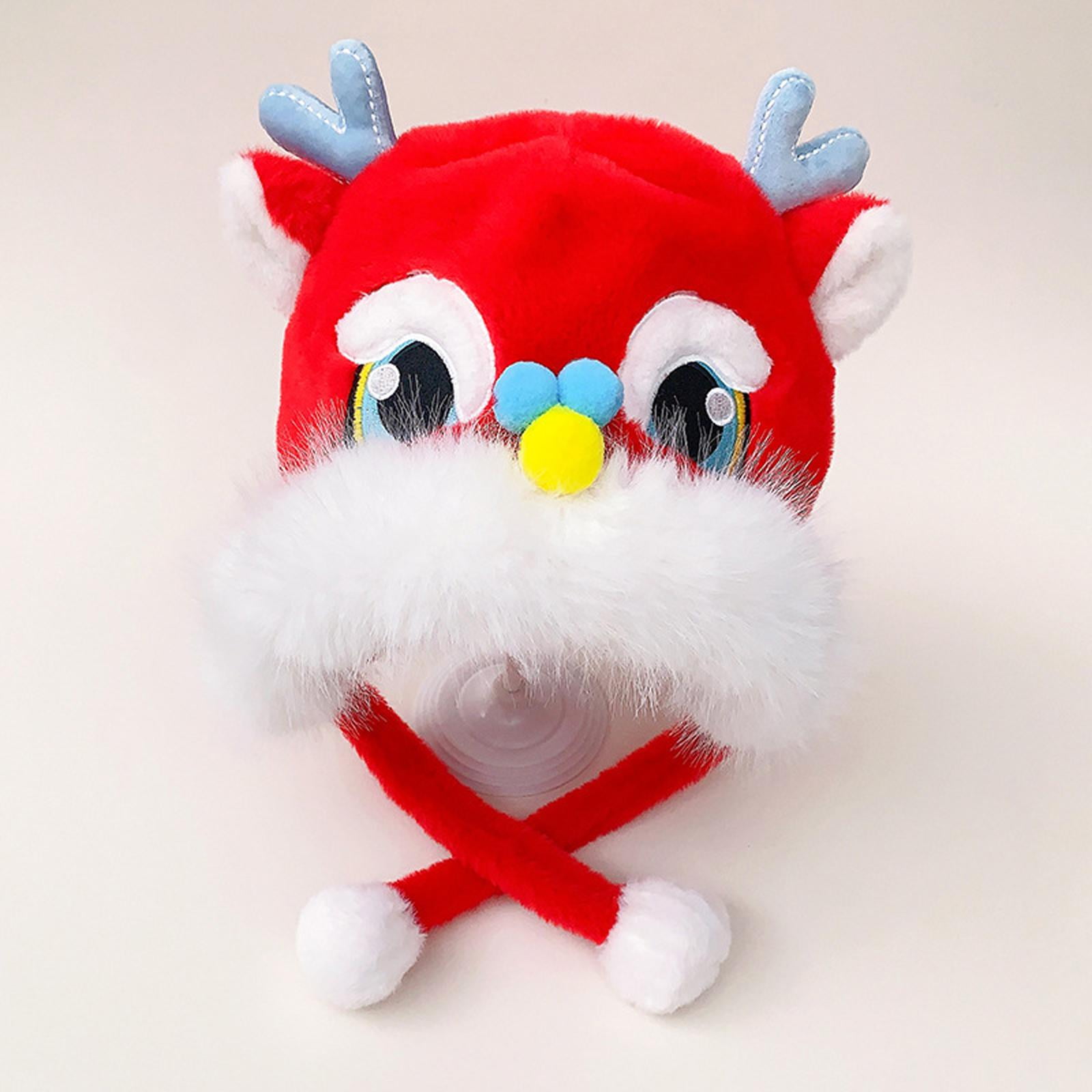fenteer Chinese Dragon Earflap Cap Plush Animal Winter Hat for Girls ...