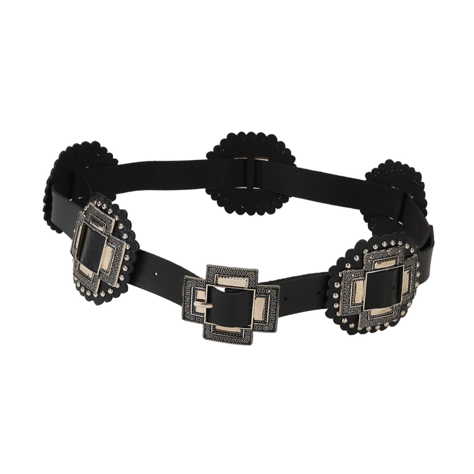 fenteer Disc Belt Waist Band Rock Strap Western Belt for Gothic ...