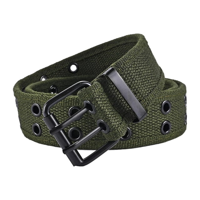 fenteer Double Grommets Belt Aesthetic Casual Pin Buckle Belt Punk ...