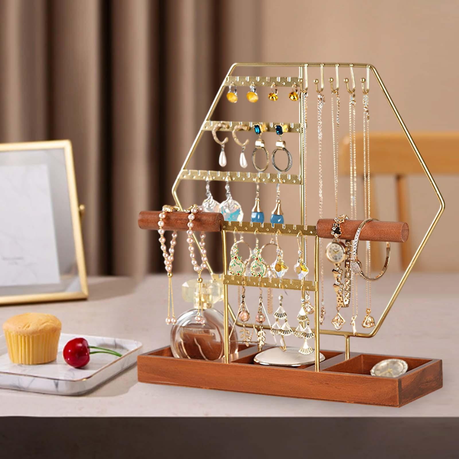 fenteer Jewelry Display Stand Desktop Jewelry Rack Multipurpose Jewelry ...