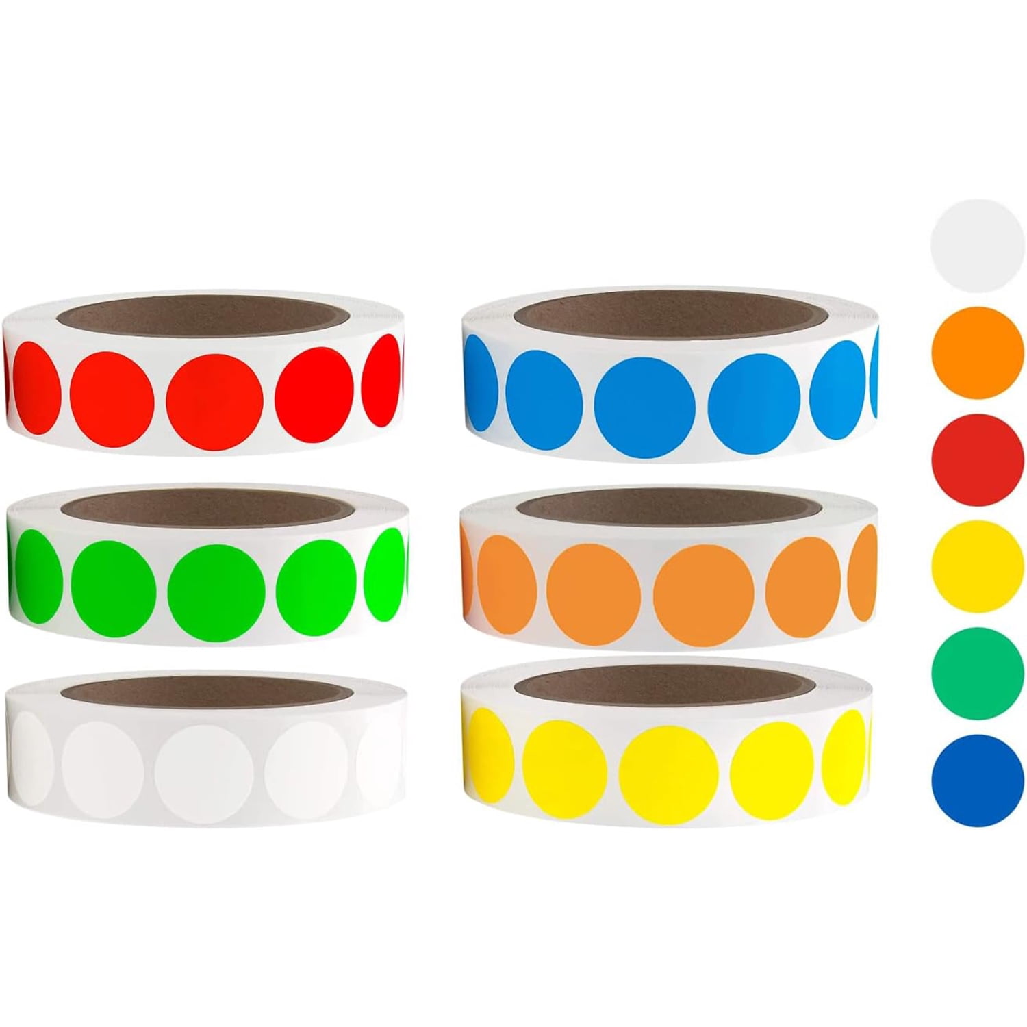 fenze Circle Dot Stickers, 1 Inch Round Write Coding Labels, Suit for ...