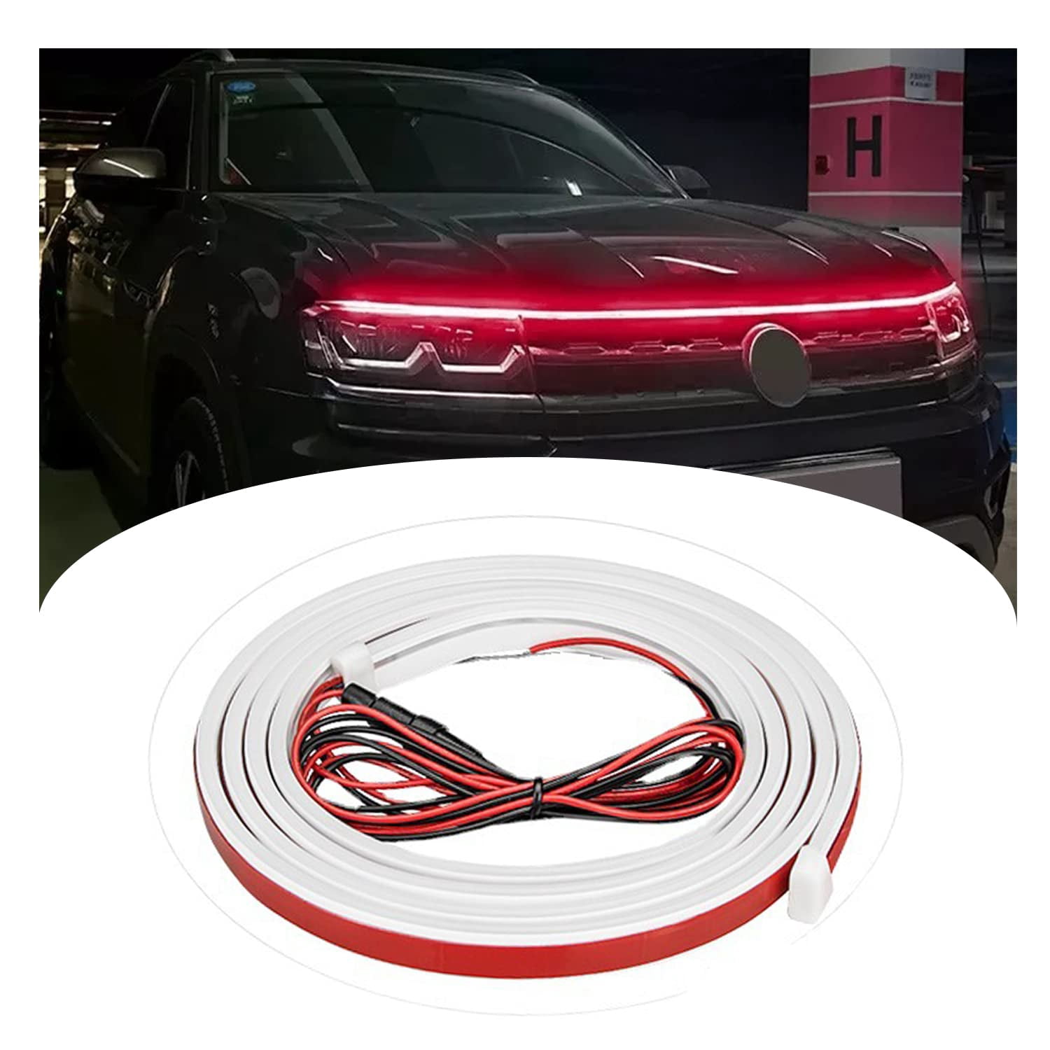fenze Exterior Car Hood LED Strip Lights - Dynamic Scan Start Up ...