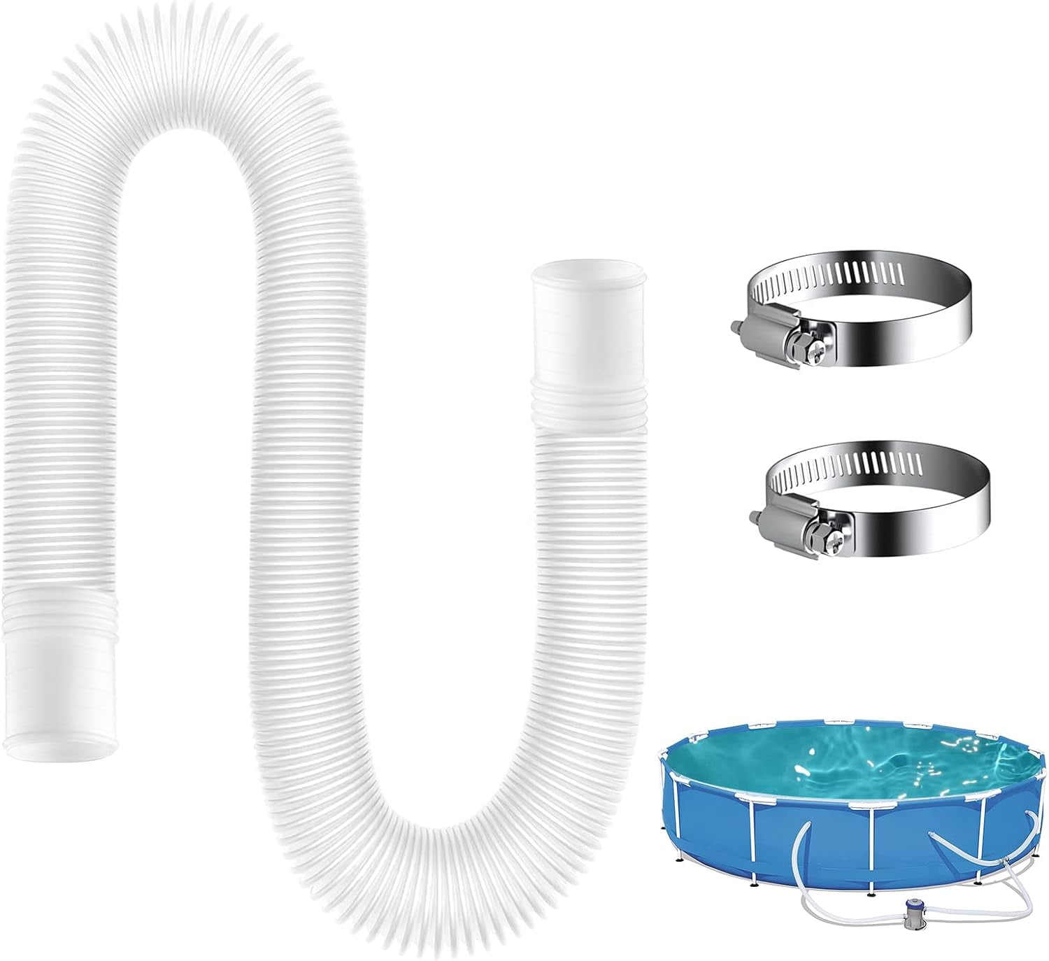 fenze Swimming Pool Pump Replacement Hose for Above Ground Pool, 1.25 ...