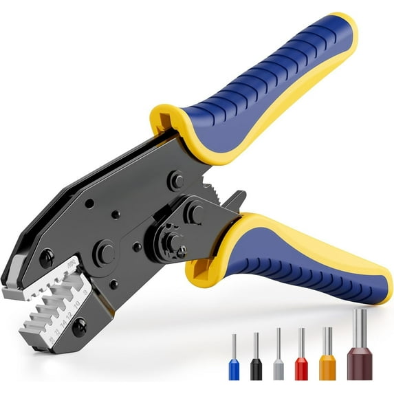 ferrule Crimping Tool,24-8 AWG Sleeves Ferrule Ratchet Wire Crimping ...