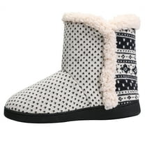 VONMAY Women's Fuzzy Slippers Booties Indoor Outdoor House Shoes - Walmart.com