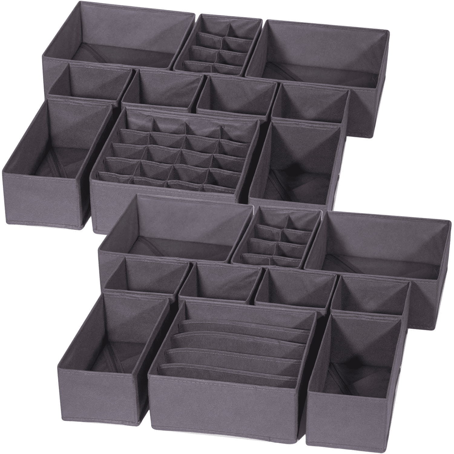 fhduf 21 Pack Foldable Cloth Storage Closet Dresser Drawer Organizer ...