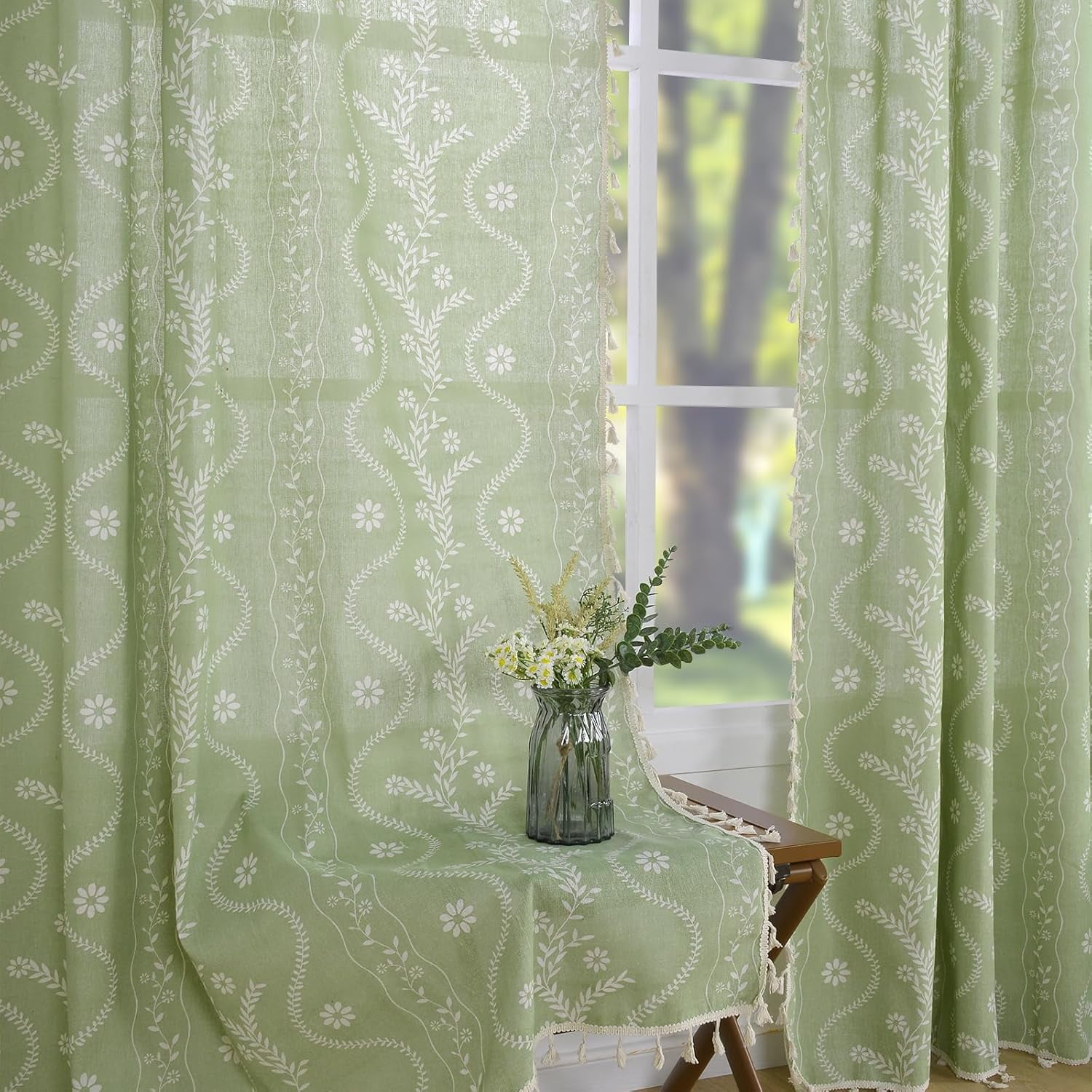 fyigbion Boho Curtains 2 Panel for Living Room 84 Inches Long DXQPIOA ...