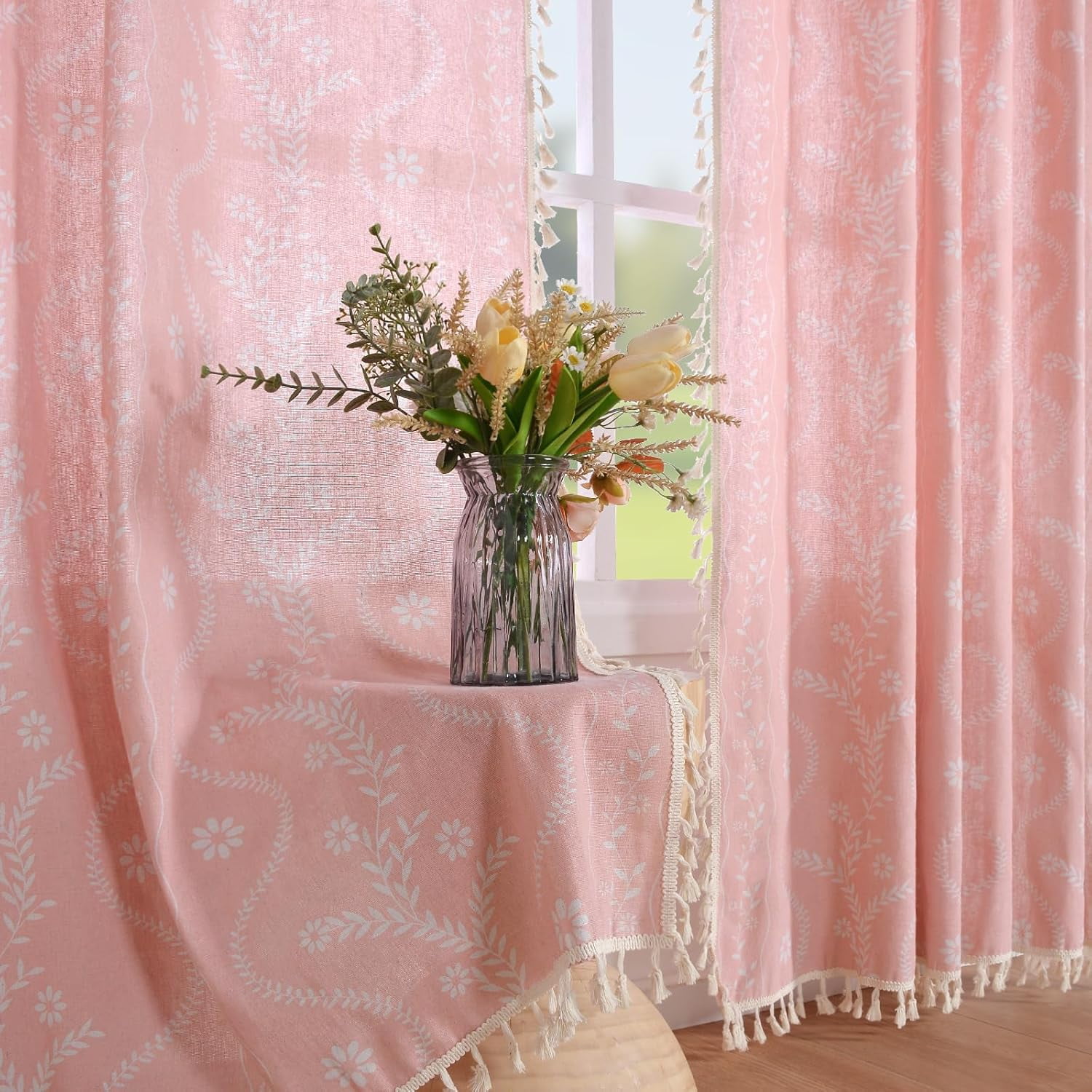 fhduf Boho Curtains 2 Panel for Living Room 84 Inches Long DXQPIOA ...