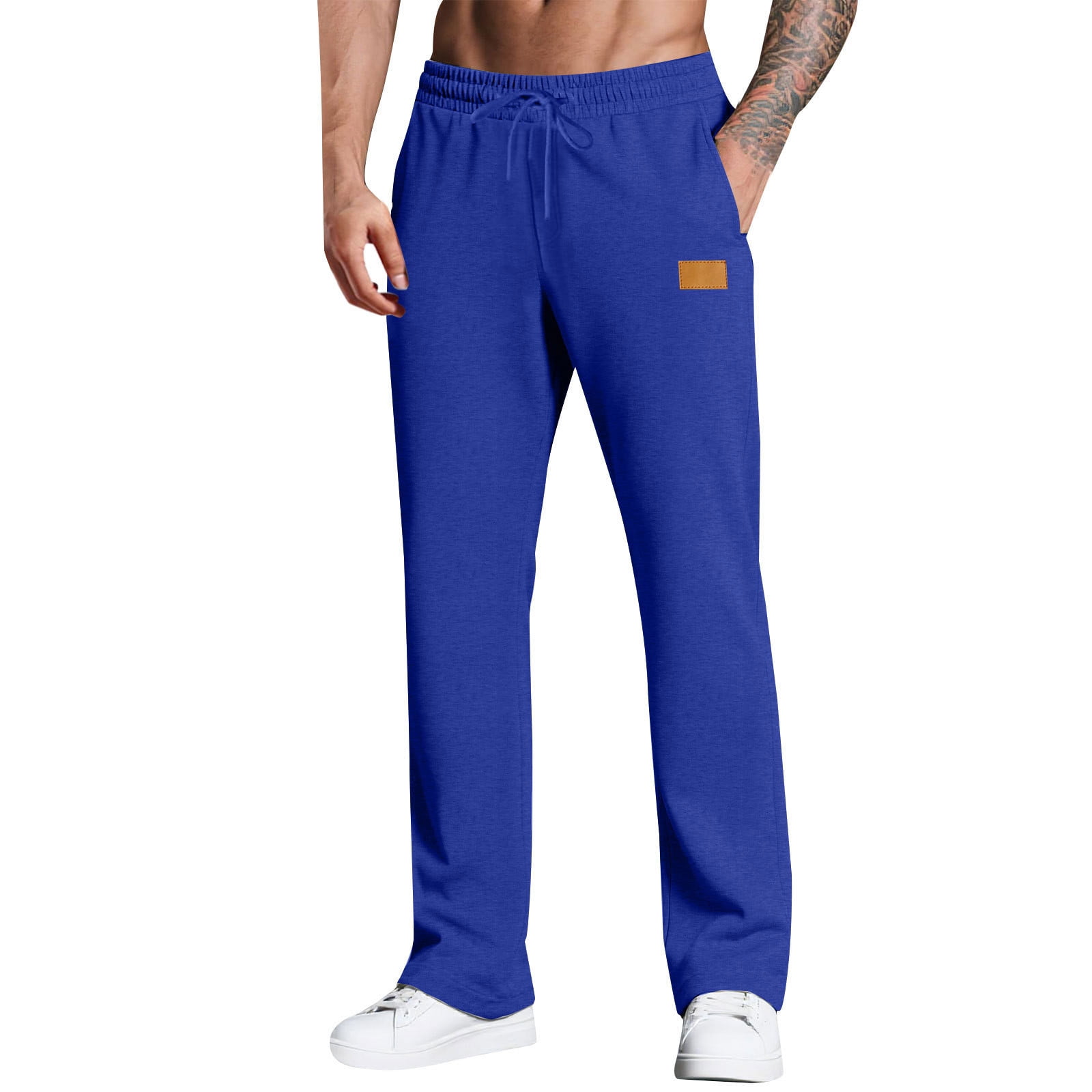 fheaev Fleece Sweatpants for Men Workout Sweatpants with Pockets ...