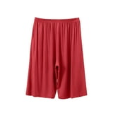 fheaev Pajama Shorts for Men Summer Plus Size Solid Color Loose Soft ...