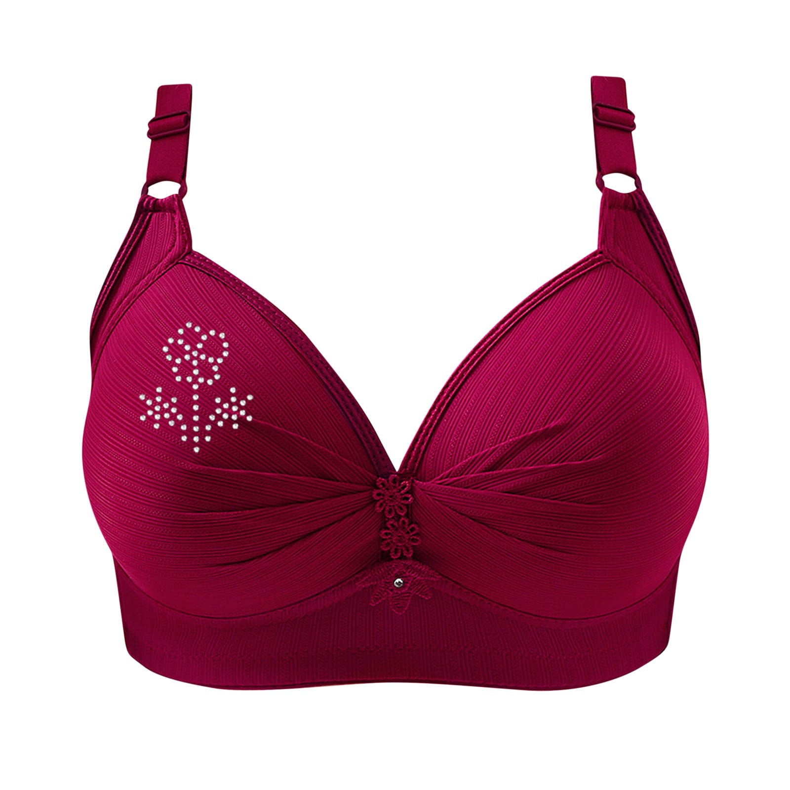 fheaev Plus Size Bra for Women Wireless Bras No Underwire Printing ...