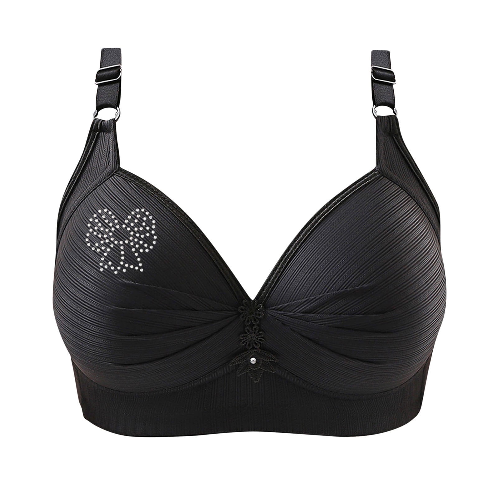 fheaev Plus Size Bra for Women Wireless Bras No Underwire Printing ...