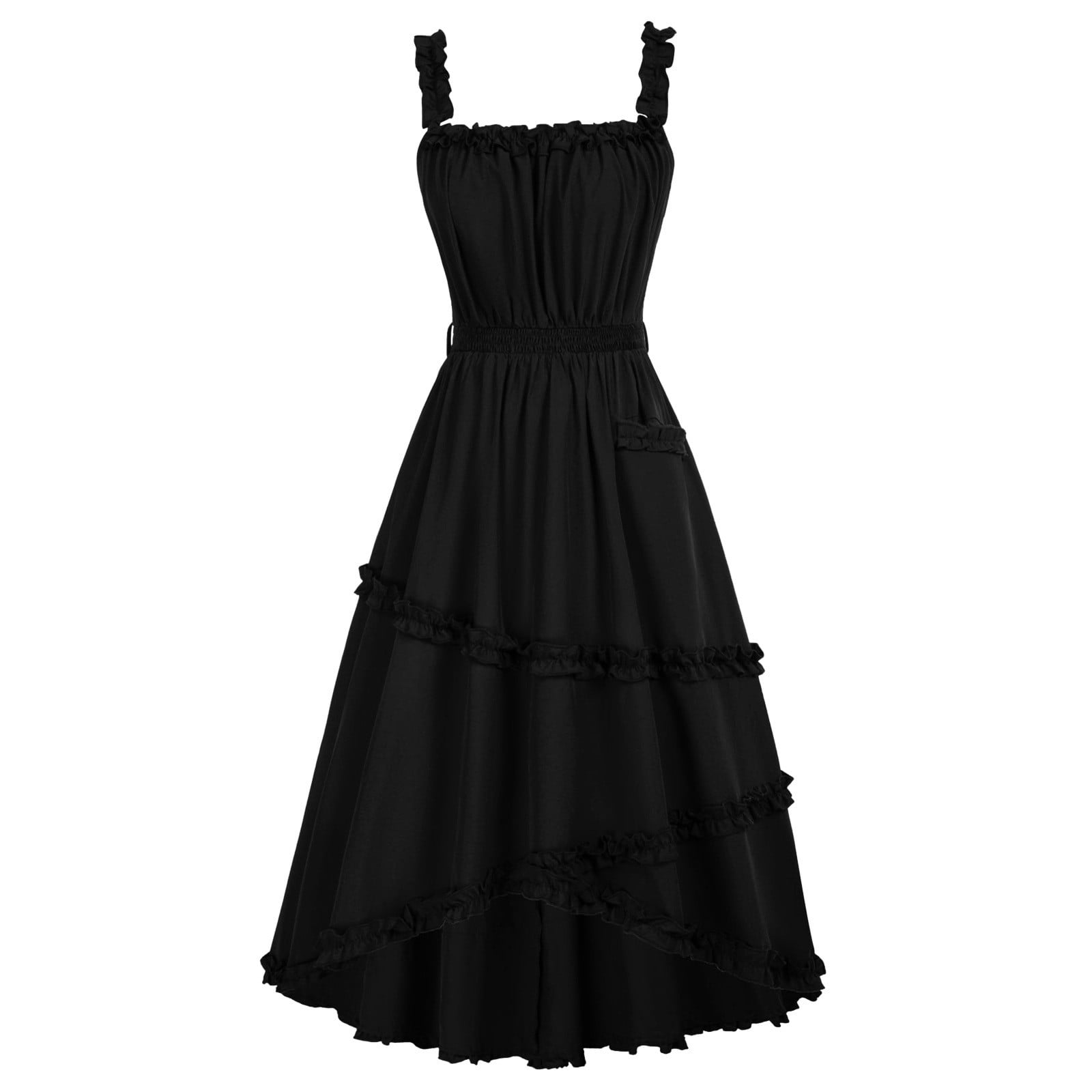 fheaev Renaissance Vintage Dress For Women Retro Court Dress Sleeveless ...