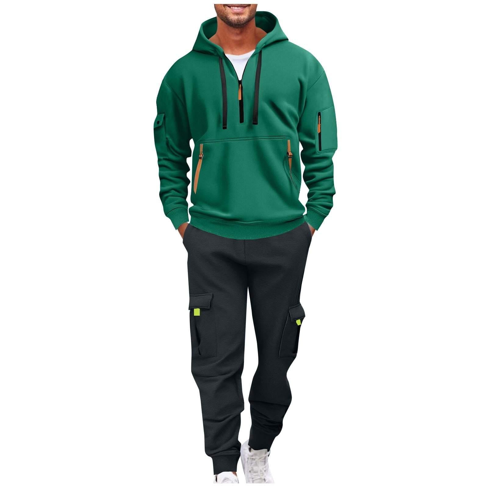 fheaev Sweatsuits for Men 2 Piece Casual Outfits Hoodie Men'S Jogging ...