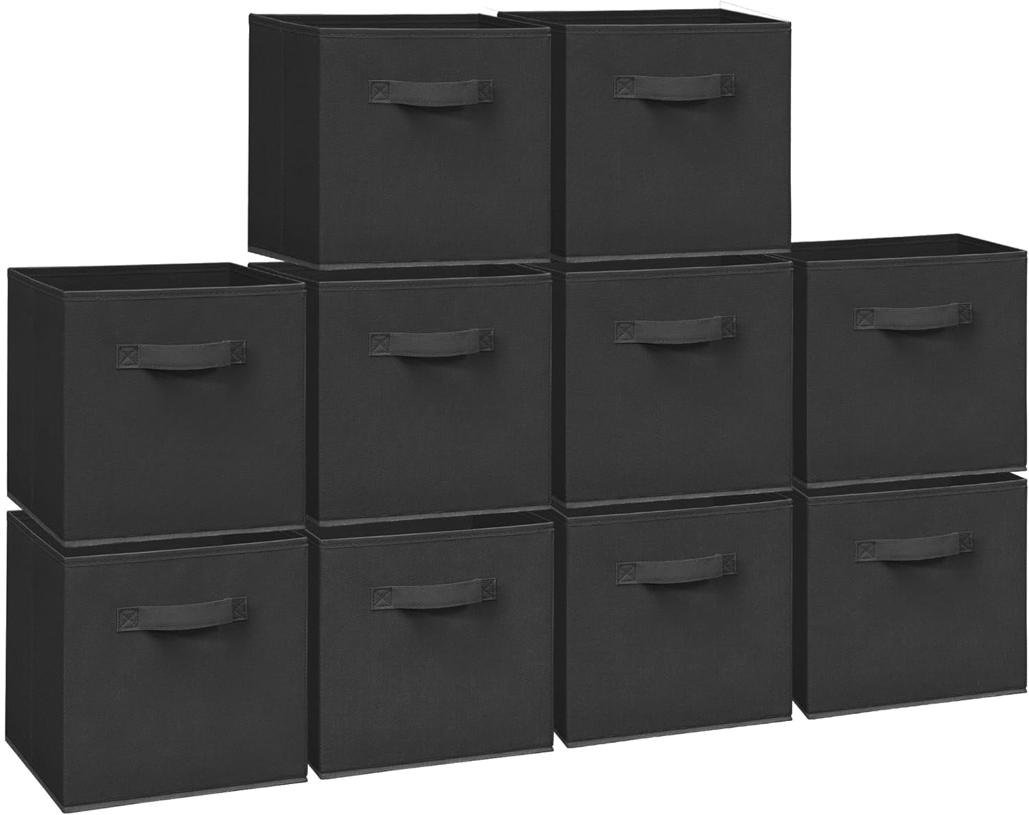 sasyxdc 11 Inch Fabric Storage Cubes Sturdy Foldable Storage Bins Heavy ...