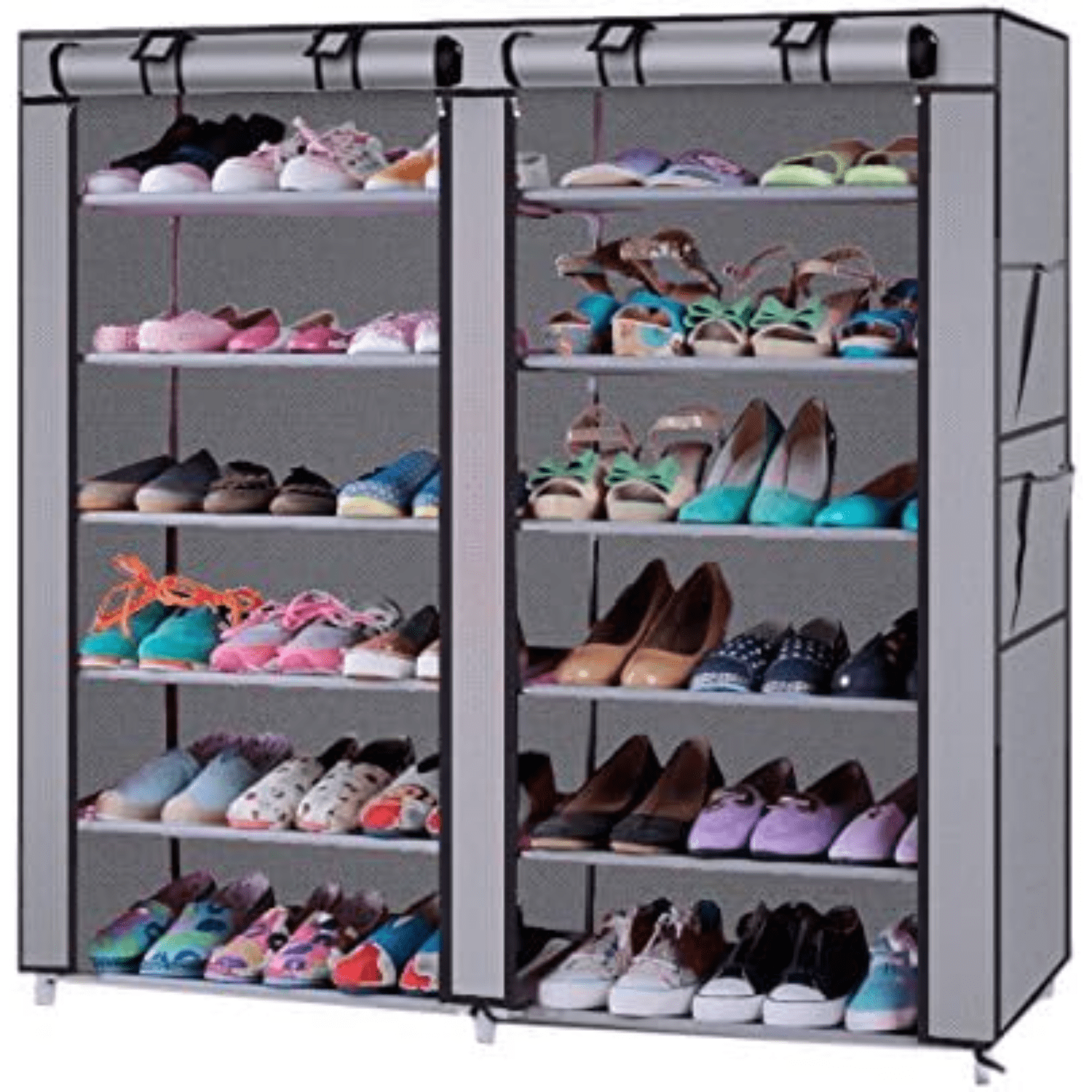 fhxbjoi 12 Lattices Non-woven Fabric Shoe Rack Lattices Shoe Rack with ...