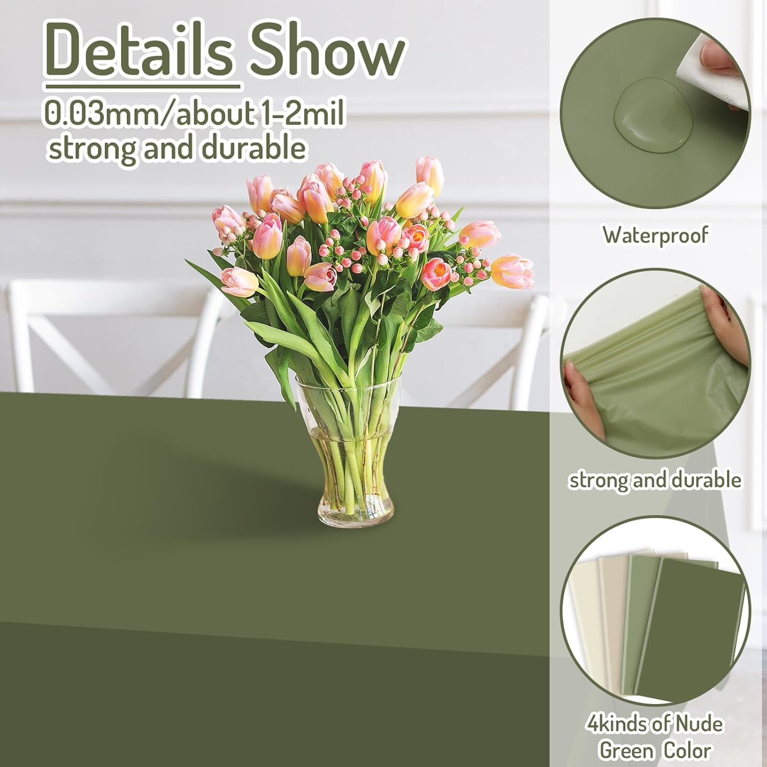 fhxbjoi 16Pcs Brown Plastic Tablecloth 4 Gradient Brown Colors ...