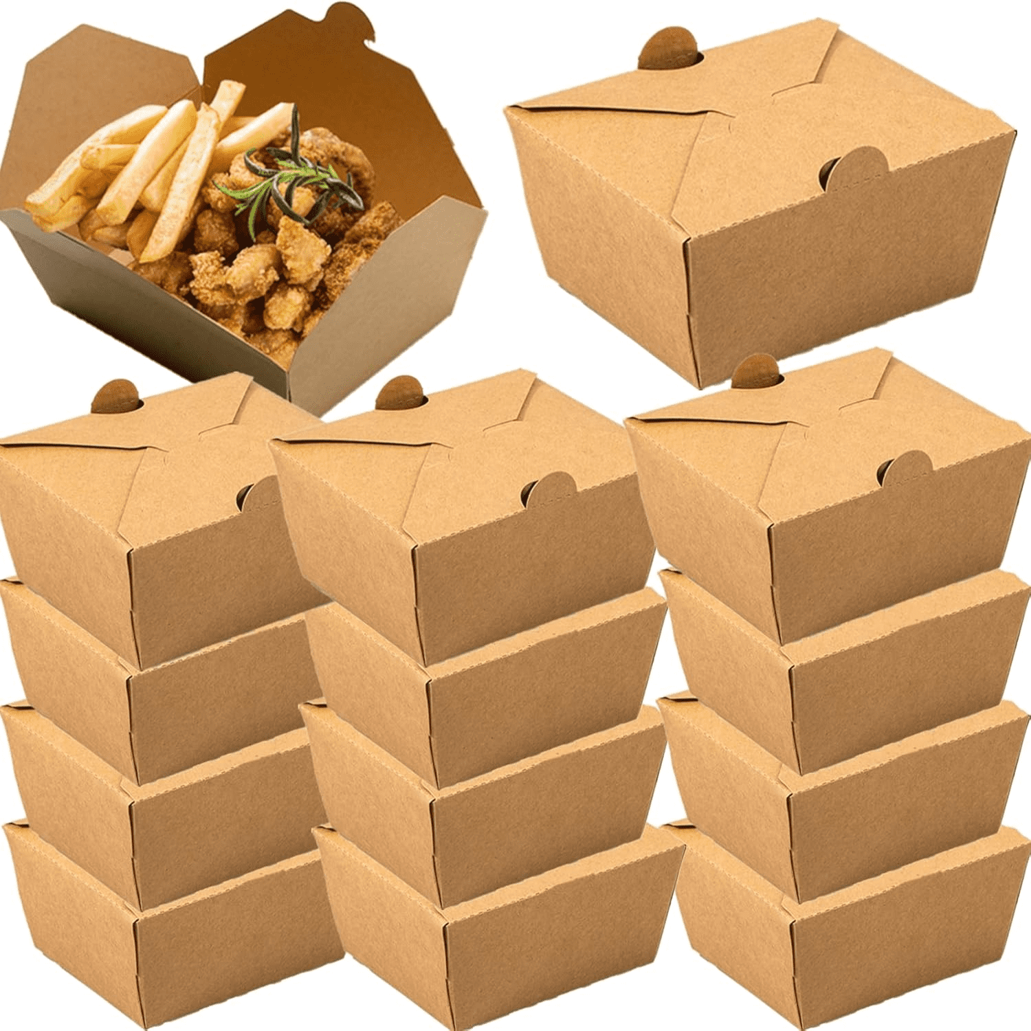 vbfgybxny 60 Pack Paper To Go Boxes for Food 30 OZ Chinese Take Out ...