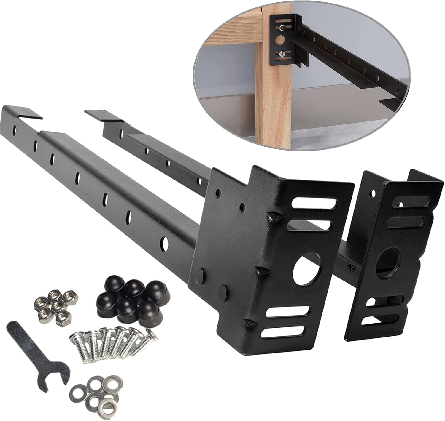 fhxbjoi Bed Frame Footboard Extension Brackets Set Footboard Extension ...