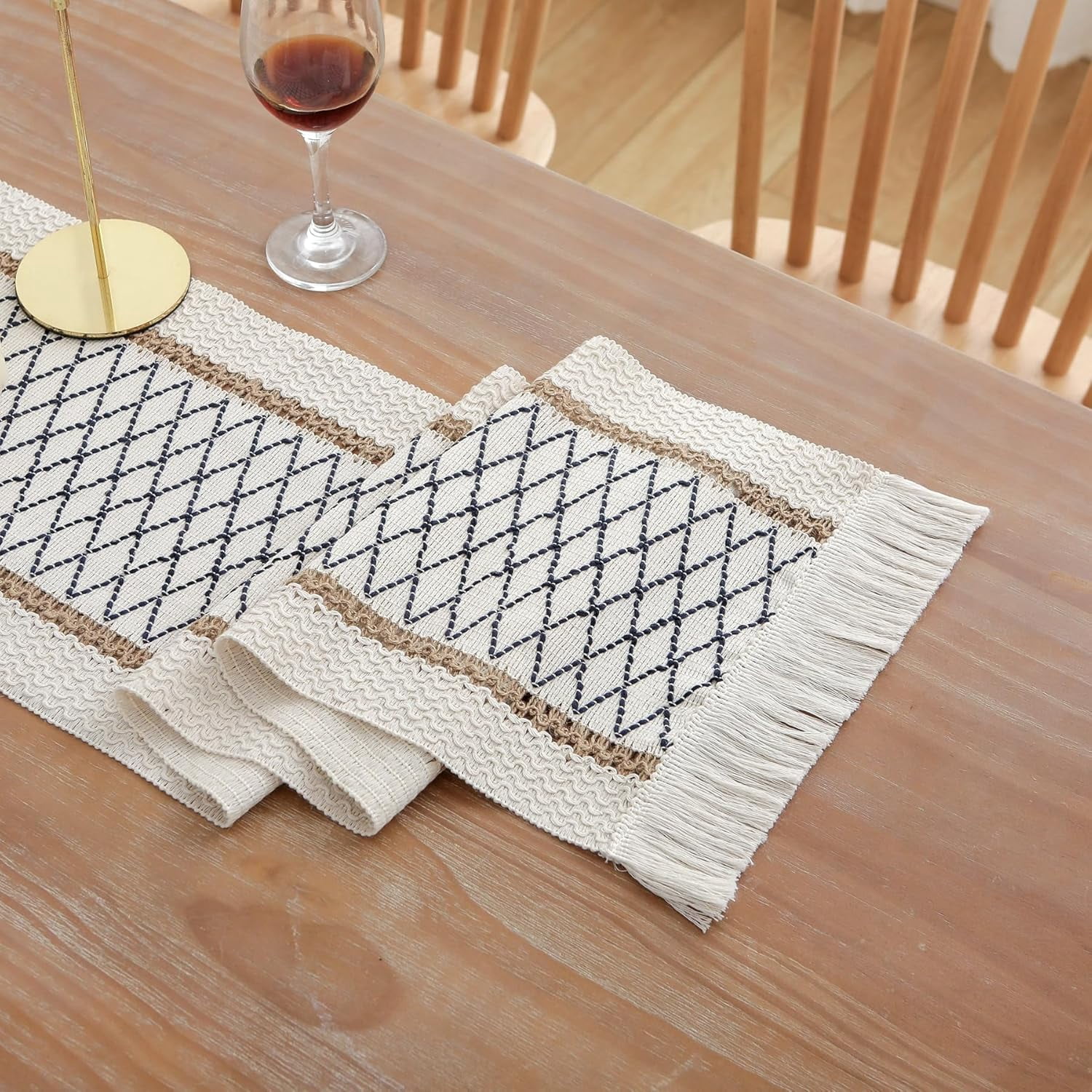fhxbjoi Boho Table Runner 72 Inches Long Farmhouse Rustic Table Runner ...