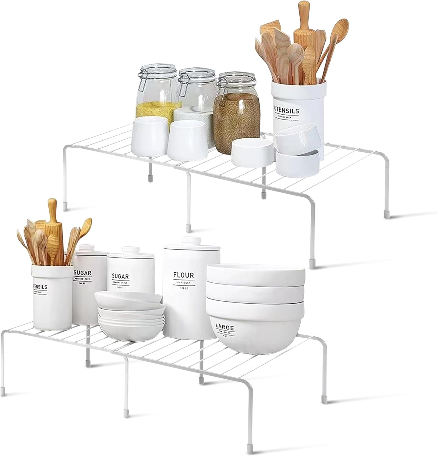fhxbjoi Cabinet Storage Shelf Rack Expandable Kitchen Counter and ...