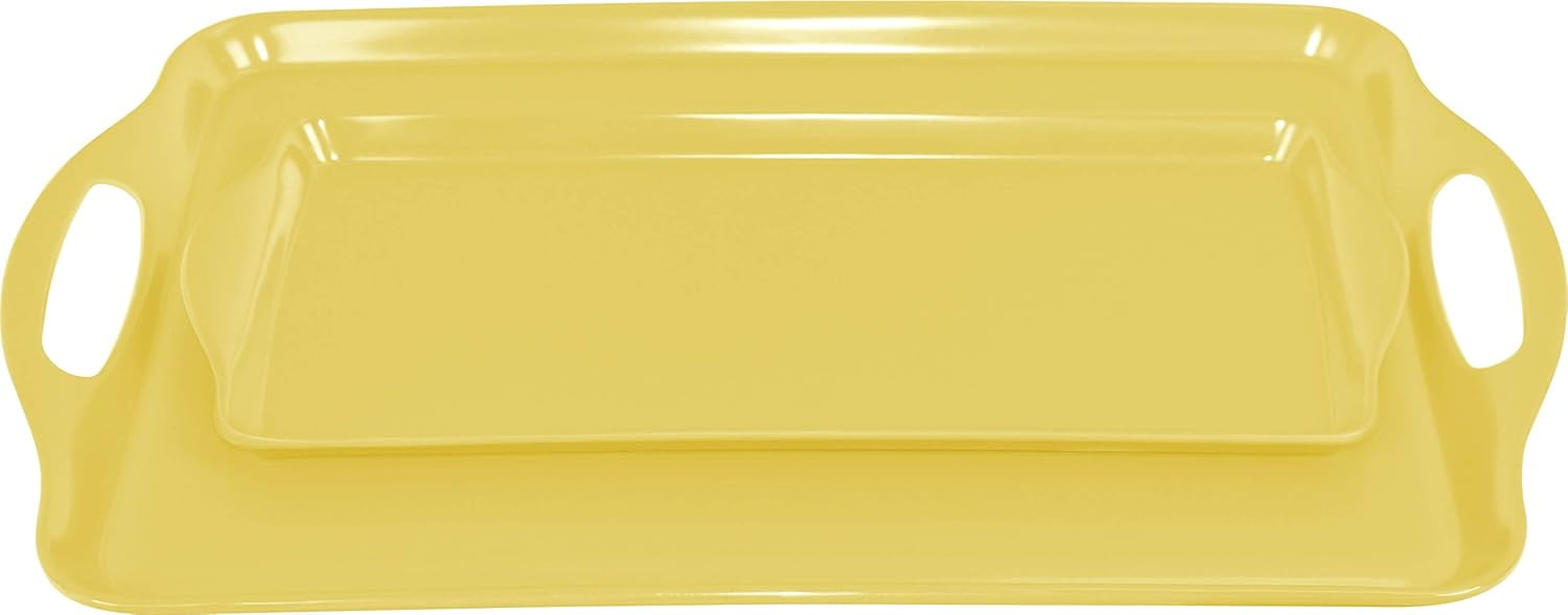 fhxbjoi Calypso by 2pc Melamine Tray Set Rectangular Serving/Ottoman ...