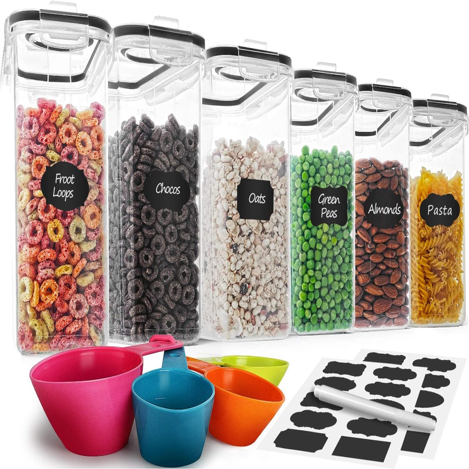 fhxbjoi Cereal Container Set MCIRCO Airtight Food Storage Containers ...