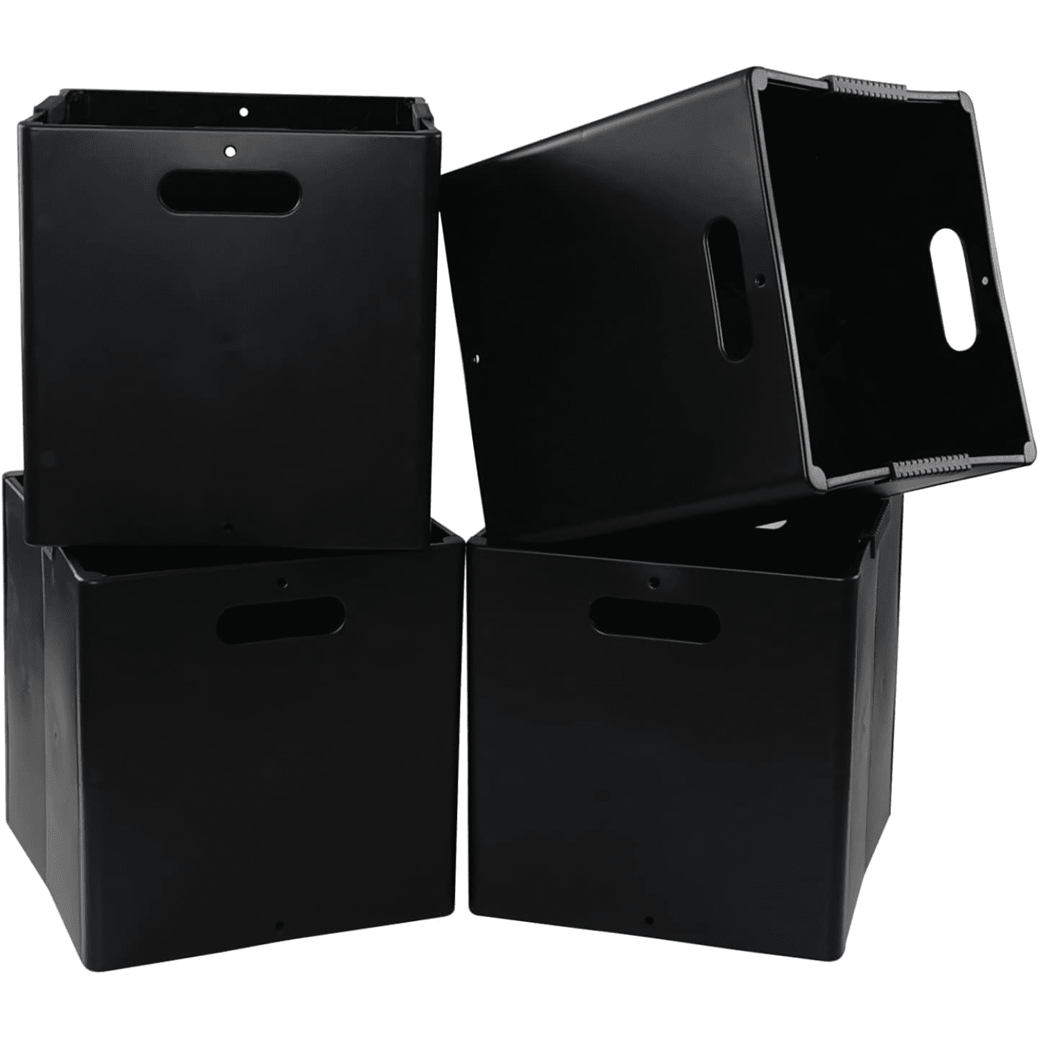 dxynlzq Collapsible Plastic Storage Cubes Organizer with Handles ...